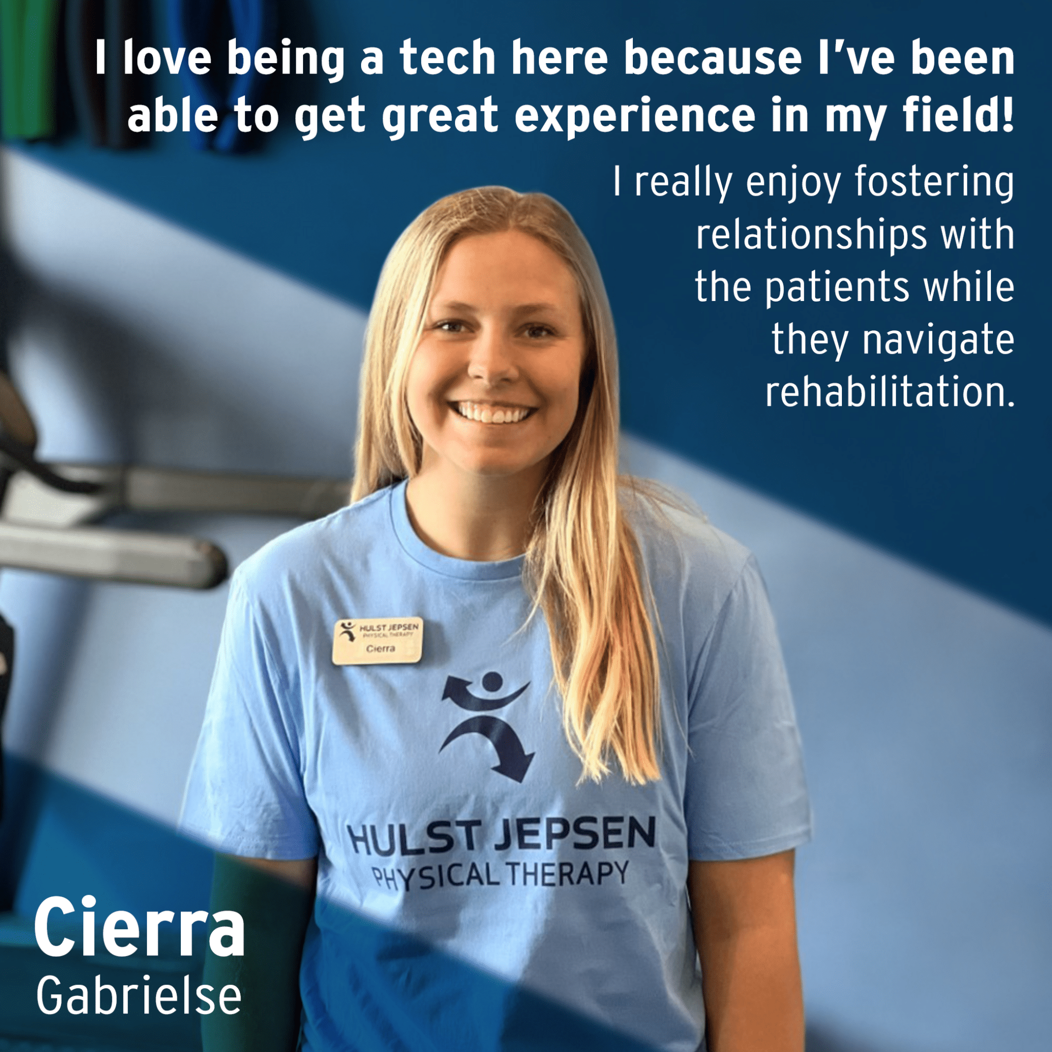 Apply to be a Physical Therapy Tech | Hulst Jepsen